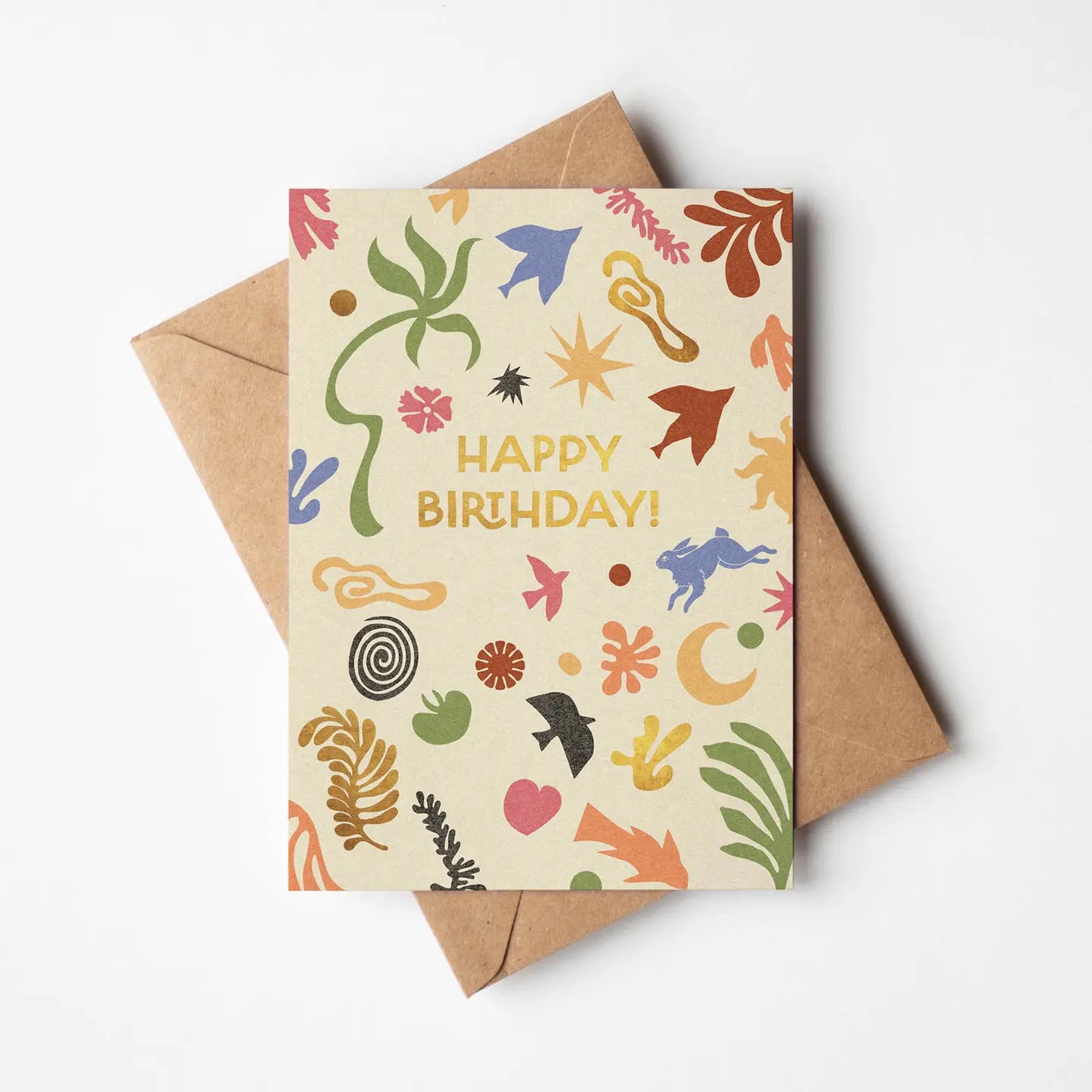 Matisse Inspired Happy Birthday Card – Colourful Modern Art Card ...